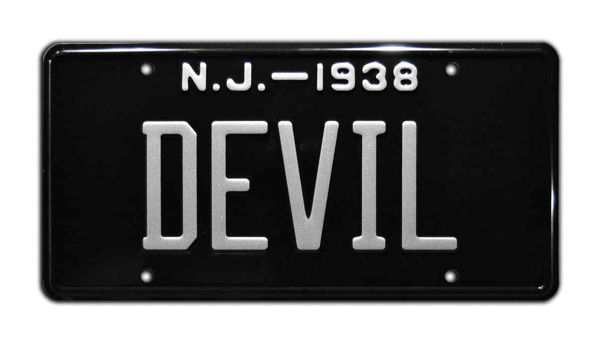 DEVIL | Metal Stamped Vanity License Plate – Celebrity Machines