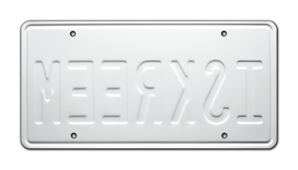 Twisted Metal ISKREEM Metal Stamped Replica Prop License Plate Twisted Metal ISKREEM Metal Stamped Replica Prop License Plate