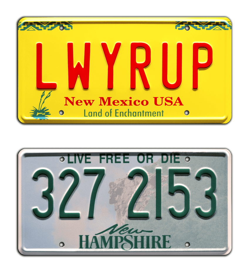 BREAKING BAD | LWYRUP + 327 2153 | Metal Stamped Replica Prop License ...