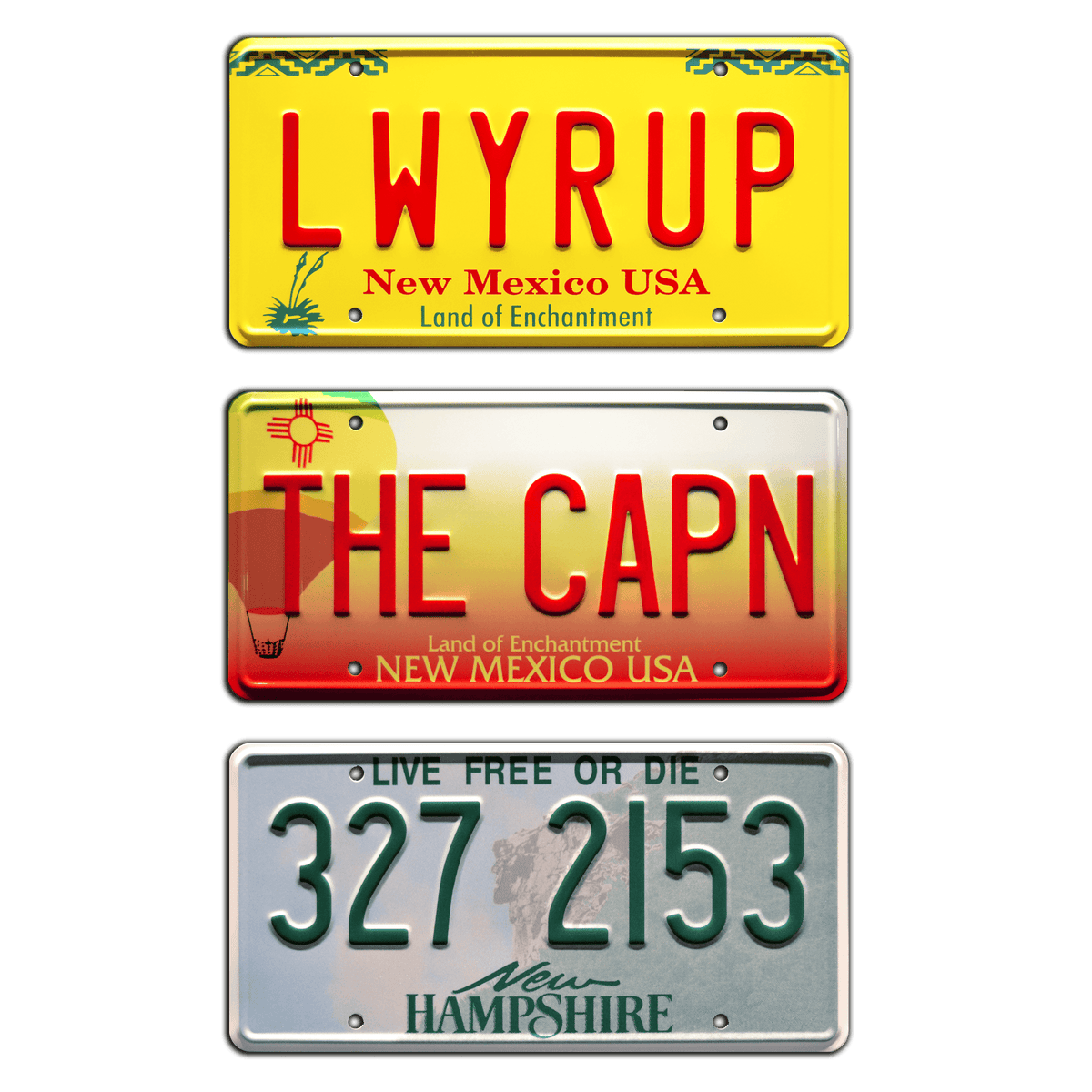 Breaking Bad | LWYRUP + THE CAPN + 327 2153 | Metal Stamped Replica ...