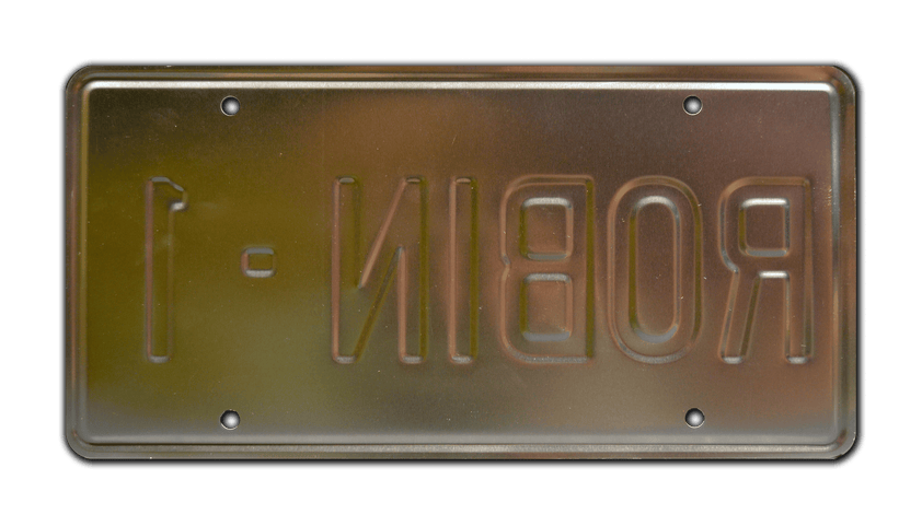 Magnum PI | Ferarri | ROBIN-1 | Metal Stamped Replica Prop License ...