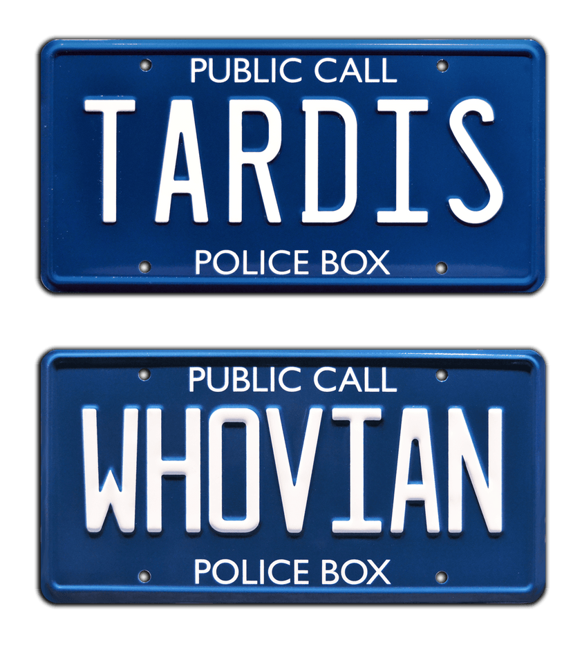 Doctor Who | TARDIS + WHOVIAN | Metal Stamped Vanity License Plate ...